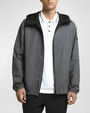 Moncler Hooded Micro-patterned Jacket - Black
