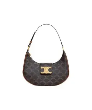 Celine Medium Ava Triomphe Bag In Triomphe Canvas And Calfskin