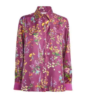 Max Mara Silk Floral Print Shirt