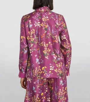 Max Mara Silk Floral Print Shirt