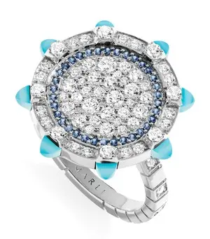MARLI NEW YORK Gold, Diamond, Sapphire And Chalcedony Statement Ring - White