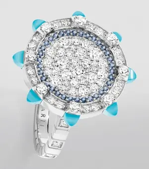 MARLI NEW YORK Gold, Diamond, Sapphire And Chalcedony Statement Ring - White