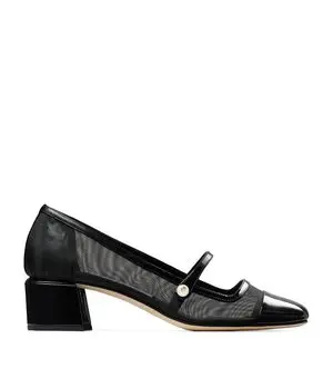 JIMMY CHOO Elisa 45 Leather Mary Jane Pumps