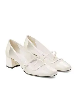JIMMY CHOO Elisa 45 Leather Mary Jane Pumps