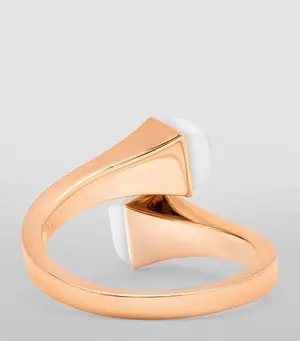 MARLI NEW YORK Diamond And White Agate Cleo Ring - Rose Gold
