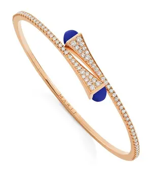 MARLI NEW YORK Diamond And Lapis Lazuli Cleo Slim Bracelet - Rose Gold
