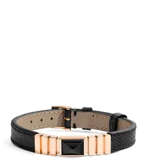 MARLI NEW YORK And Saffiano Leather Unii Bracelet - Rose Gold