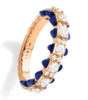 MARLI NEW YORK Diamond And Lapis Lazuli Ring - Rose Gold