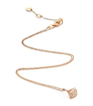 MARLI NEW YORK Mini Diamond Cleo Rev Pendant Necklace - Rose Gold