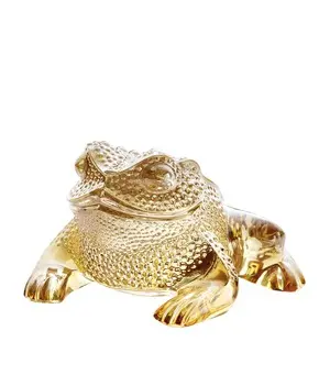Lalique Crystal La Gregoire Frog Ornament - Clear