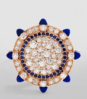 MARLI NEW YORK Diamond And Lapis Lazuli Tip-top Ring - Rose Gold