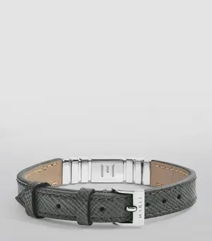 MARLI NEW YORK Gold And Saffiano Leather Unii Bracelet