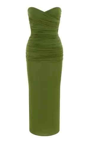 Alex Perry Ruched Jersey-crepe Midi Dress