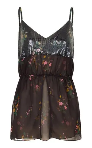 Rabanne Embellished Tank Top - Print