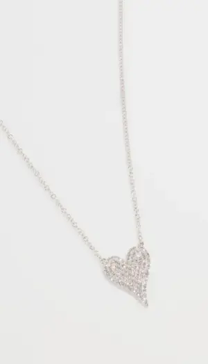 stephanie gottlieb - 14k Small Pave Heart Necklace