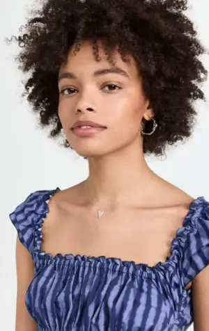 stephanie gottlieb - 14k Small Pave Heart Necklace