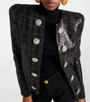 Balmain Sequined Tweed Jacket