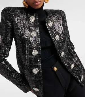Balmain Sequined Tweed Jacket