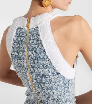 Balmain Fringed Tweed Minidress