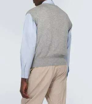 Auralee Cashmere And Silk Sweater Vest