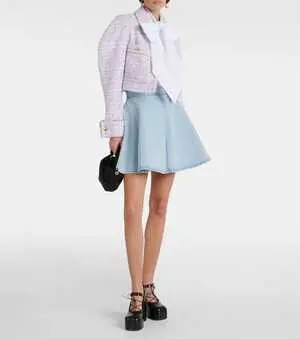 Nina Ricci Cropped Cotton-blend Tweed Jacket