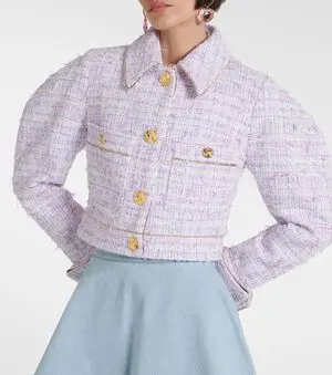 Nina Ricci Cropped Cotton-blend Tweed Jacket