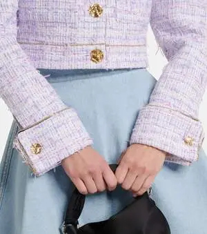 Nina Ricci Cropped Cotton-blend Tweed Jacket
