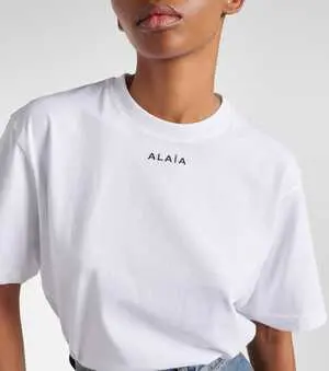 Alaïa Fluid Cotton Jersey Bodysuit