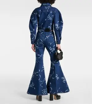 Nina Ricci Printed Denim Trucker Jacket
