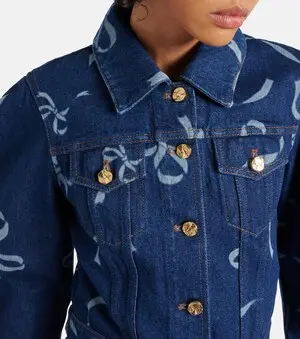Nina Ricci Printed Denim Trucker Jacket
