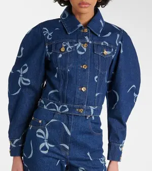 Nina Ricci Printed Denim Trucker Jacket