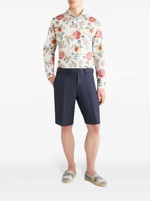 Etro Pressed-crease Bermuda Shorts - Blue