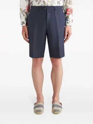 Etro Pressed-crease Bermuda Shorts - Blue