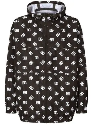Dolce & Gabbana Monogram-print Hooded Jacket