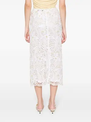 Fabiana Filippi Embroidered Open-knit Midi Skirt