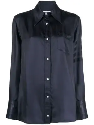 Thom Browne 4-bar Stripe Long-sleeved Shirt