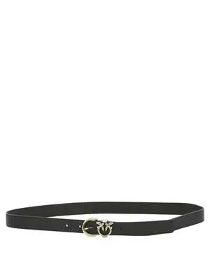 Pinko Love Birds Leather Belt - Black