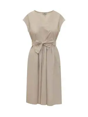 Woolrich Woolrich Short Cotton Poplin Dress - Beige