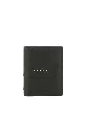 Marni Saffiano Leather Cardholder Black