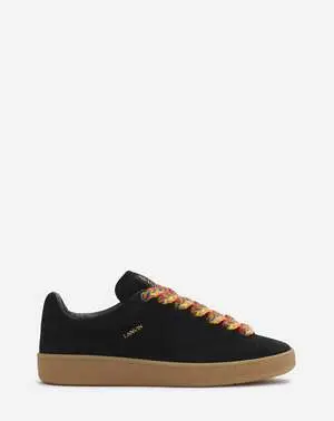LANVIN Suede Curb Lite Sneakers - Black
