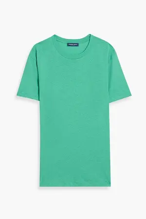 Frescobol Carioca Lucio Cotton And Linenblend Jersey Tshirt Jade