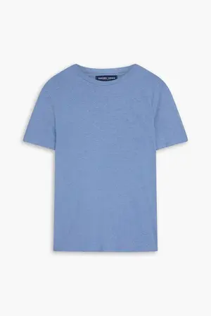 Frescobol Carioca Lucio Cotton And Linenblend Jersey Tshirt Light Blue