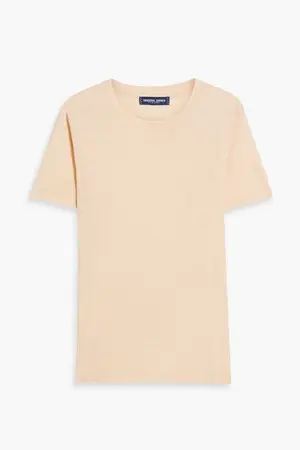 Frescobol Carioca Lucio Cotton And Linenblend Jersey Tshirt Pastel Orange
