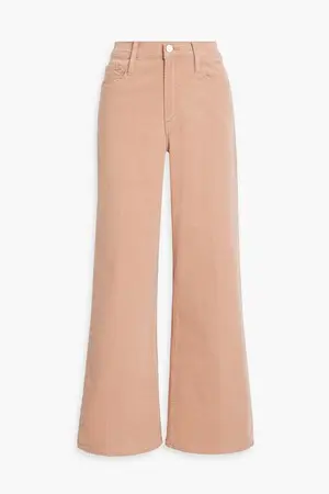 FRAME Le Slim Palazzo Cotton-blend Corduroy Pants - Blush