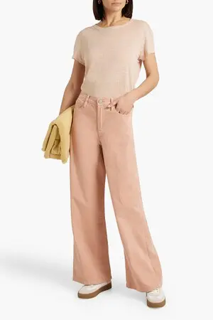 FRAME Le Slim Palazzo Cotton-blend Corduroy Pants - Blush