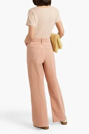 FRAME Le Slim Palazzo Cotton-blend Corduroy Pants - Blush