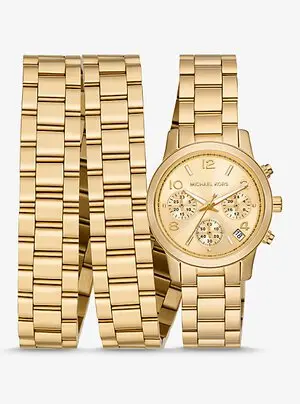 Michael Kors 18k -plated Stainless Steel Triple Wrap Watch - Gold