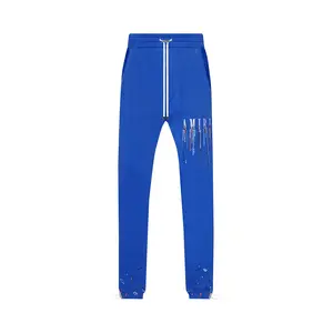 Amiri Paint Drip Core Logo Sweatpant - Blue