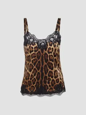 Dolce & Gabbana Lace-trimmed Chemise Top