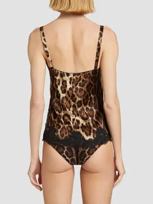 Dolce & Gabbana Lace-trimmed Chemise Top